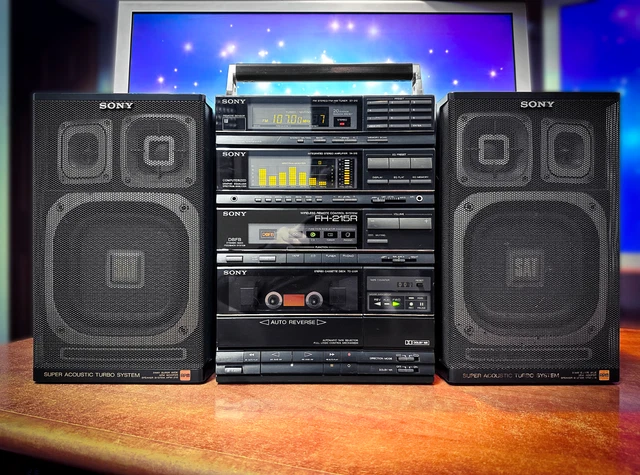 SONY FH-215R 🌈RARE🌈 1987 Vintage Cassette Boombox System $5,065.50 ...