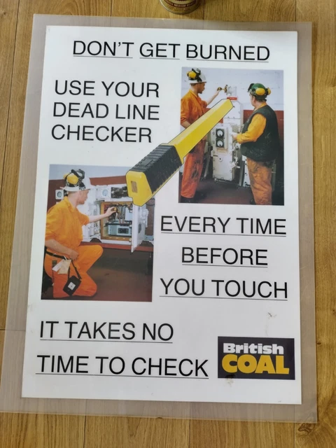 MINERS COLLIERY MINING Safety Sign From British Coal £20.00 - PicClick UK