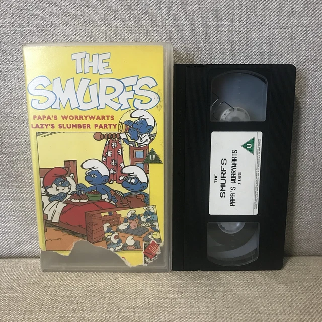 THE SMURFS - Vhs Video - Papa’s Worrywarts + Lazy’s Slumber Party ...