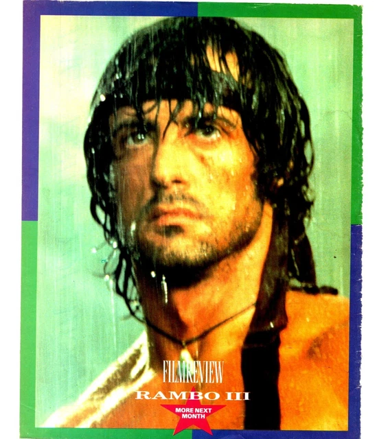 FRAMED MAGAZINE PIN Up Picture/Poster 12X9" Sylvester Stallone Rambo ...