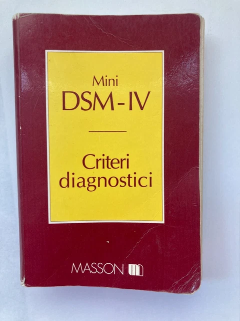 MINI DSM-IV CRITERI diagnostici masson EUR 20,00 - PicClick FR