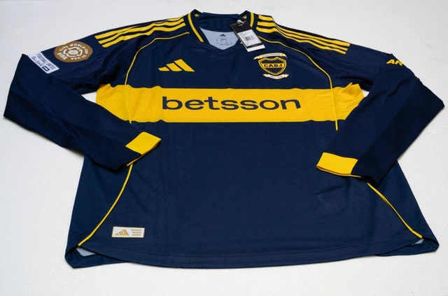 MAGLIA HOME MANICA Lunga Boca Juniors 25/26 Autentica - Stampa + Mc ...