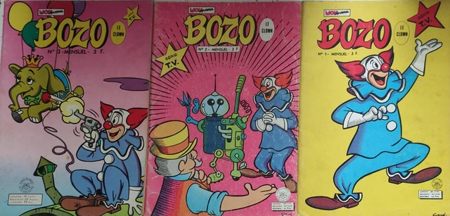 LOT DE 3 albums de BOZO le clown - N°1 - 2 et 3-Série TV -Mon Journal ...