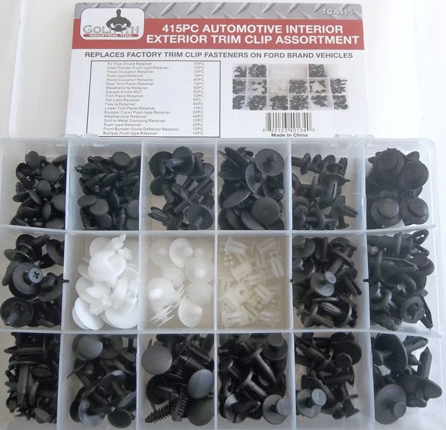 415PC FORD TRIM CLIP RETAINER PANEL BUMPER FASTENER FIT TREE ASSORTMENT ...