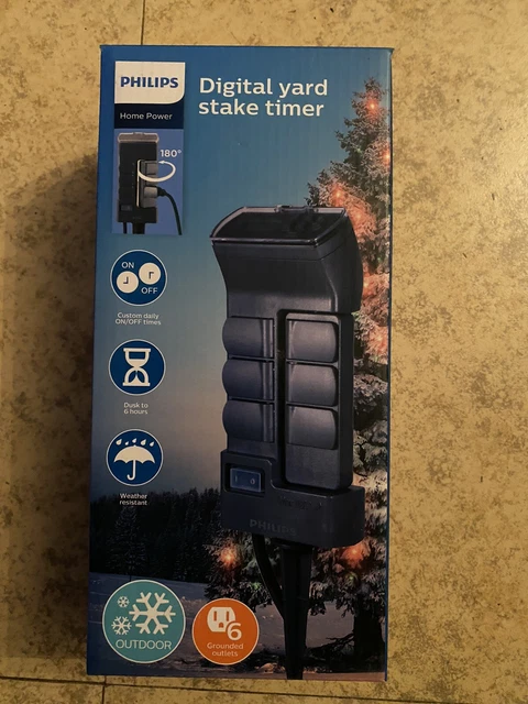 PHILIPS DIGITAL YARD Stake Timer! Multi Plug $35.00 - PicClick