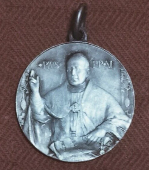 1925-PAPA PIO XI°-ACHILLE RATTI-ANNO SANTO-ROMA-MEDAGLIA COMMEMORATIVA ...