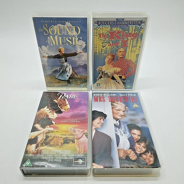 X4 CLASSIC FILM VHS/Video Bundle, The King & I/Sound of Music/Babe/Mrs ...