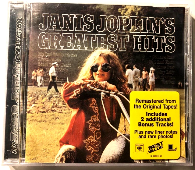 JANIS JOPLIN GREATEST Hits by Janis Joplin (CD, 1999) Remastered Bonus ...