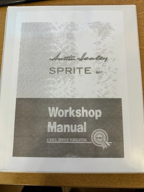 AUSTIN HEALEY SPRITE Mk1 'Bmc' Workshop Manual £18.00 - PicClick UK