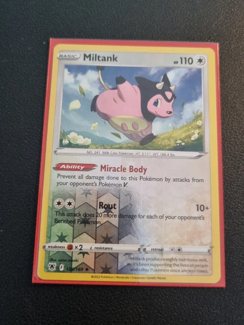 MILTANK 126/189 POKEMON Card SWSH Astral Radiance Rare Reverse Holo £2. ...