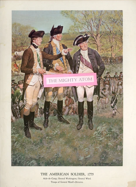 US ARMY ART Print By Famous Charles Mcbarren 1775 Soldiers General ...