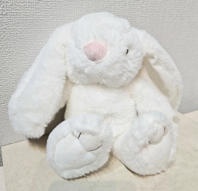 CHAD VALLEY WHITE Bunny Rabbit Plush Soft Cuddly Toy 12” Pink Nose VGC ...