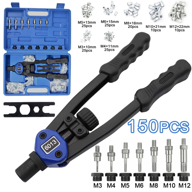 BLIND RIVET NUT Gun+Wrench Insert Riveter Tool Set M3 M4 M5 M6 M8 M10 ...