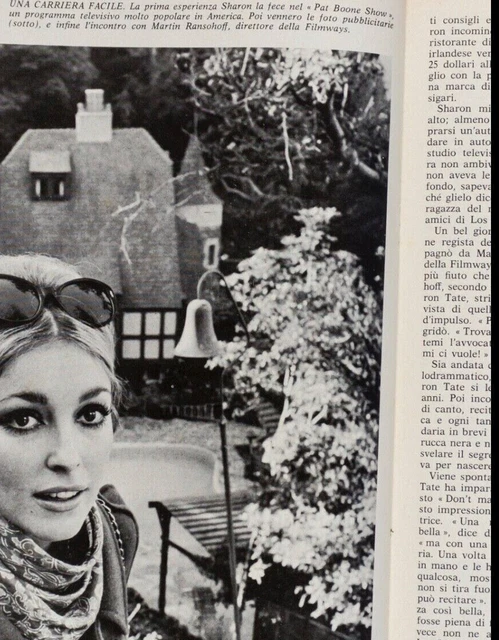SHARON TATE RARE photo feature 1960's Panorama magazine ITALIAN ...