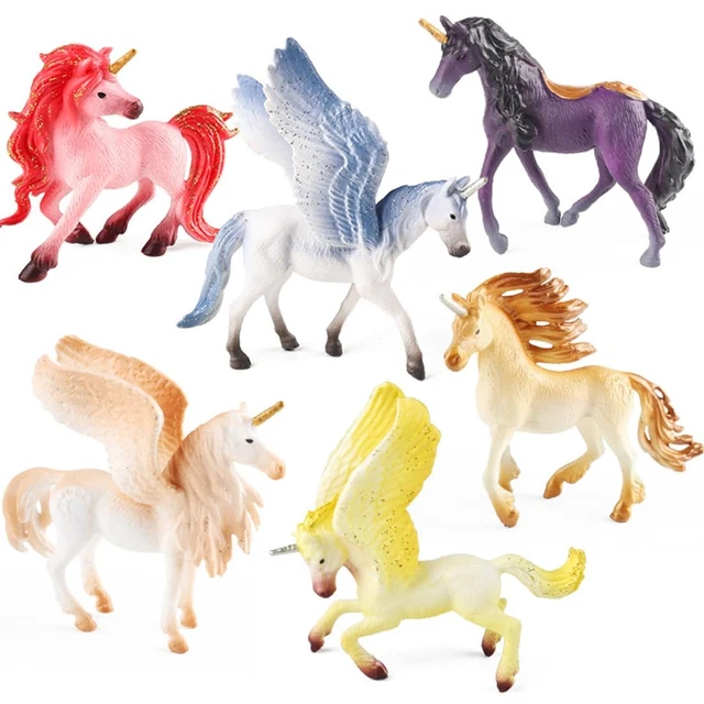 SIX LICORNE ARC-EN-CIEL mythique Pegasus Licorne Modèle énergie magique ...