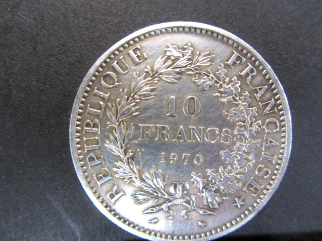 1970 FRENCH SILVER 10 Francs Coin - Hercules - .900 silver £22.50 ...