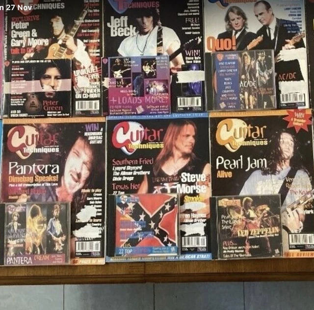 89 GUITAR MAGS + CDs Total Guitar / Guitar Techniques/ Guitarist + CDs ...