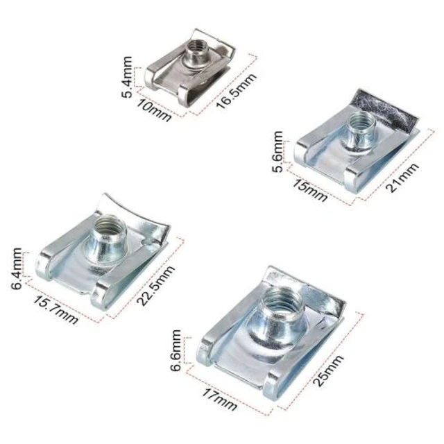 80X BLECHMUTTERN SCHNAPPMUTTER Gewinde Clip Mutter Sortiment M4/M5/M6 ...