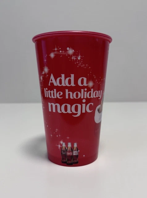 COCA COLA COKE Plastic Cup Santa Transparent Bottle Christmas Holidays ...