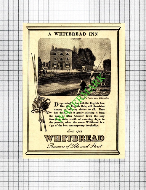 COOK'S FERRY INN Edmonton Whitbread Small Advert - 1947 Cutting £7.95 ...