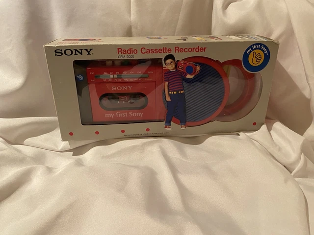 VINTAGE MY FIRST Sony CFM 2000 Radio Cassette/tape. In Box $30.00 ...