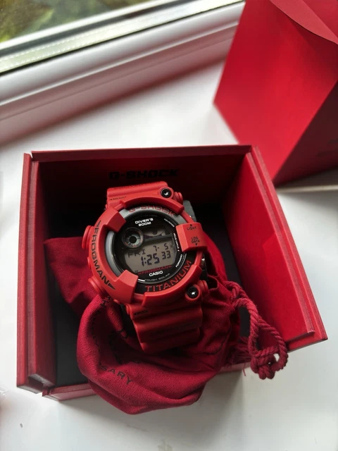 CASIO G-SHOCK GW-8230NT-4JR Frogman 30th Anniversary Red Brand New £399 ...