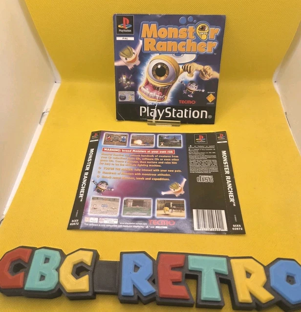 MONSTER RANCHER FRONT + Back Sleeve ONLY PlayStation 1 PS1 - Black ...