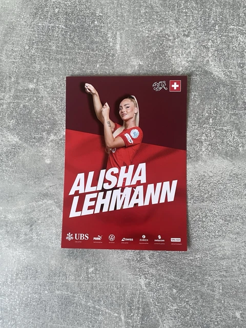 ALISHA LEHMANN AUTOGRAMMKARTE Schweiz Frauen EM 2025 FC Como Unsigniert ...