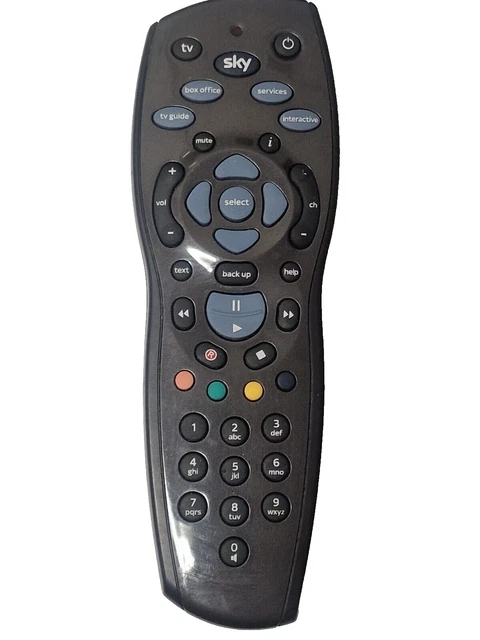 SKY+ HD TV Remote Control Black URC1672-00-30R01 Rev. 9F Genuine Sky ...
