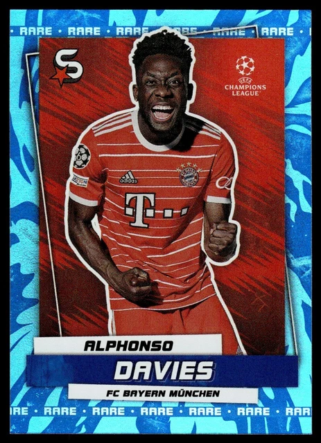 ALPHONSO DAVIES BLUE 2022 Topps UEFA Superstars #95 Soccer Card FC ...