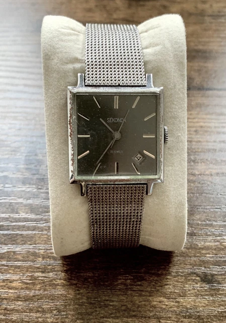 VINTAGE SEKONDA MENS Square Mechanical Watch 21 Jewels USSR working ...