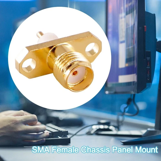 2-HOLE FLANGE SMA Female Chassis Panel Mount SMA Female RF Connector $6 ...