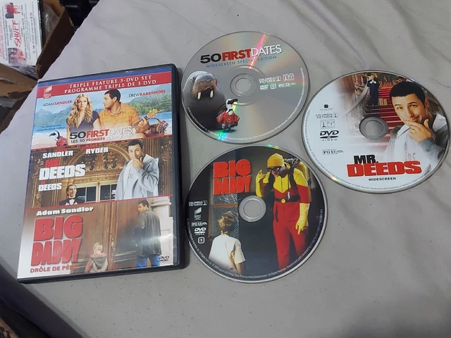 50 FIRST DATES/MR. Deeds/Big Daddy (DVD, 2011, 3-Disc Set) Triple ...