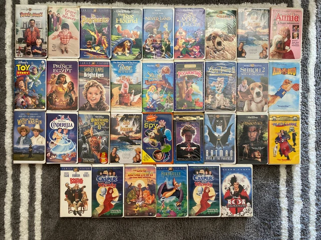 VENTE EN GROS Walt Disney VHS Lot de 33 films vintage Shiloh Peter Pan ...