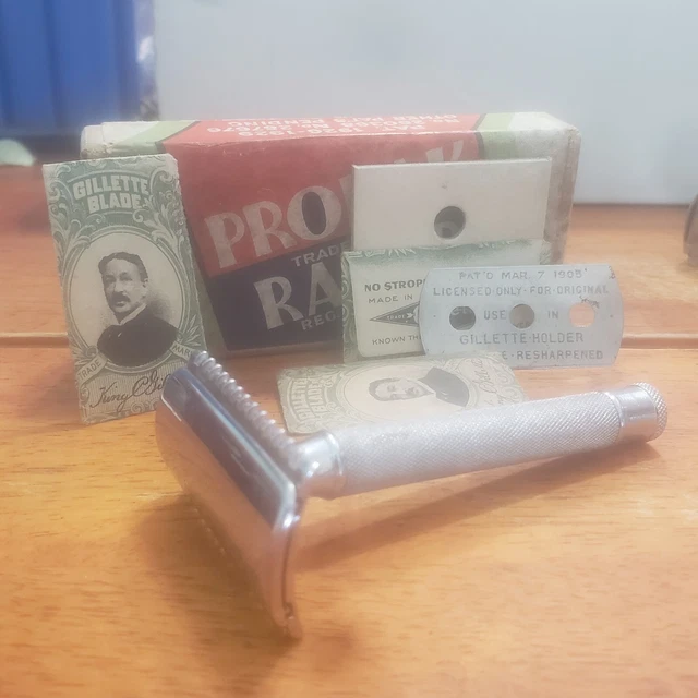 RARE!! VINTAGE PROBAK Safety Razor With Original Box + 3 Extra ...