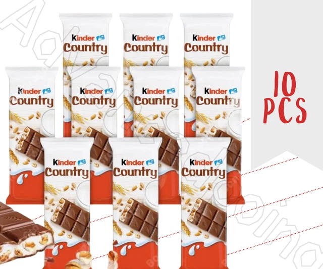 KINDER CHOCOLATE 3 Pack & Kinder Country Bars (10 pcs) – Milky & Crispy ...