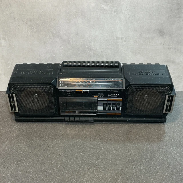VINTAGE SHARP GF-330E Boombox Ghettoblaster Retro Cassette Player Radio ...
