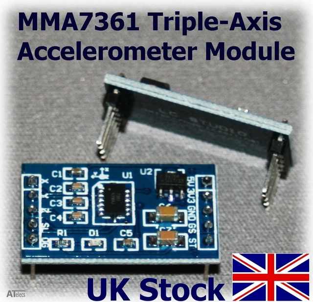 MMA7361 3 AXIS Accelerometer Tilt Angle Sensor Arduino Raspberry Pi ...