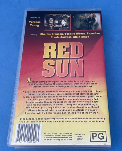 RED SUN VHS Charles Bronson Ursula Andress $14.95 - PicClick AU RED SUN VHS Charles Bronson Ursula Andress $14.95 - PicClick AU