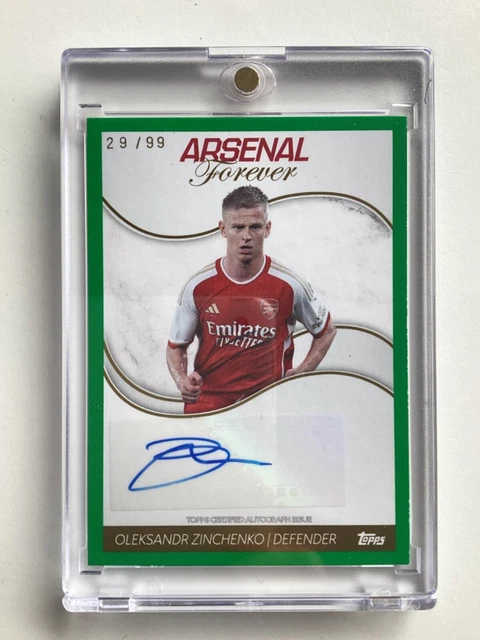 TOPPS ARSENAL FOREVER 2024 Oleksandr Zinchenko Autografo Incassato 29/ ...