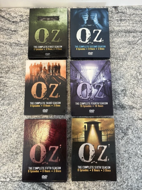 OZ COMPLETE SERIES Seasons 1–6 DVD Box Set HBO Prison Drama 6 Seasons ...