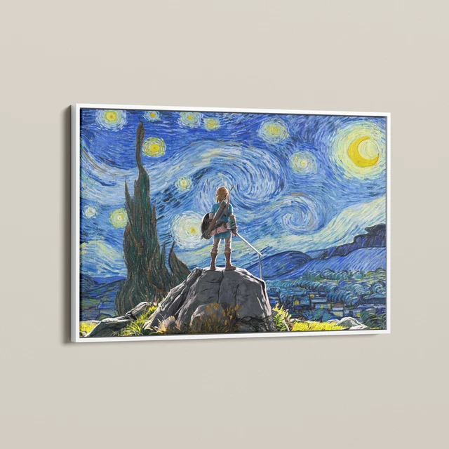 THE LEGEND OF Zelda With The Starry Night, Breath of the Wild Poster ...