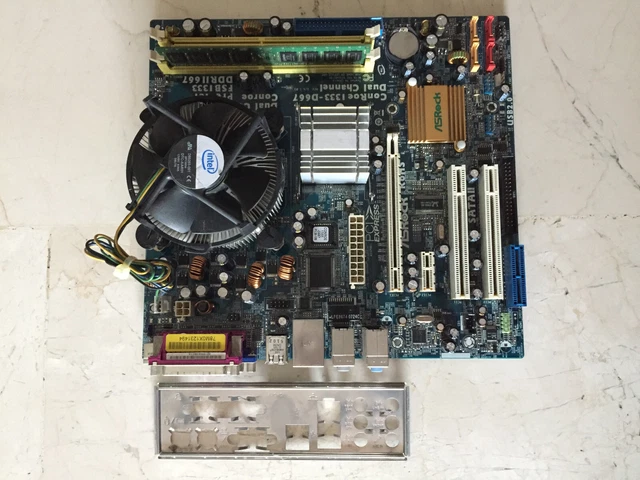 ASROCK CONROE 1333-D667 with Intel Core 2 Duo 2.2GHz CPU 1GB Memory £38.18 - PicClick UK