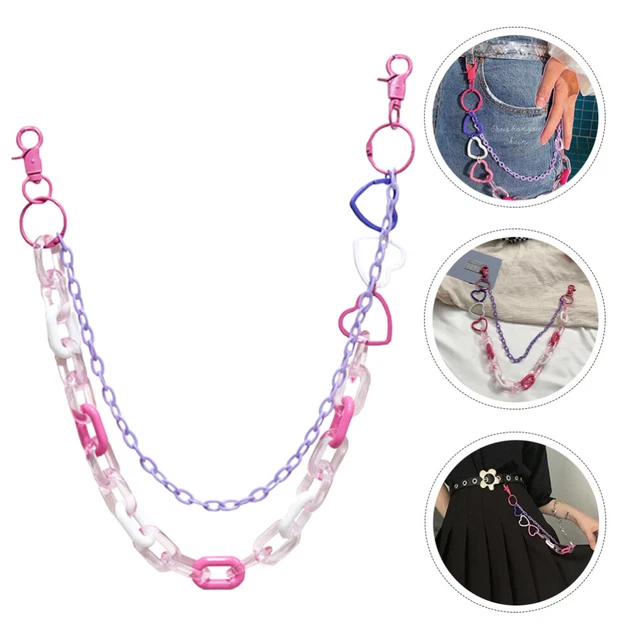 CATENA PER PANTALONI acrilici donna catena all'anca catena in vita punk ...