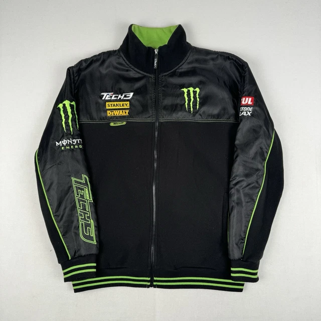 MONSTER ENERGY TECH3 Official Merch Black Fleece Racing Jacket Size M £ ...