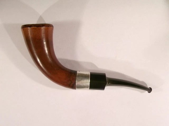 PIPE CALEBASSE GÉANTE William Harrison écume mer argent massif ...