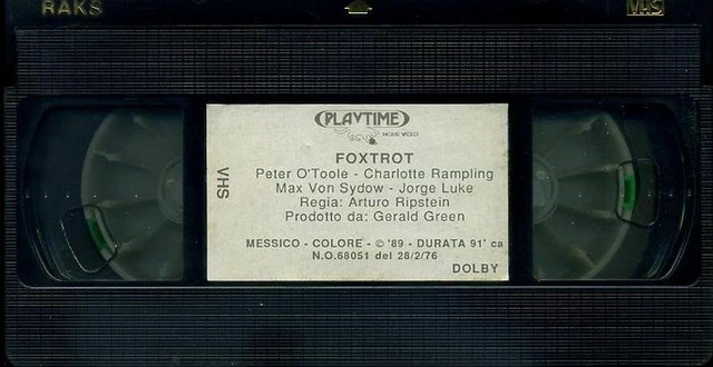 1976 FOXTROT PETER O'toole Charlotte Rampling Vhs Original Playtime Great £31.73 - PicClick UK
