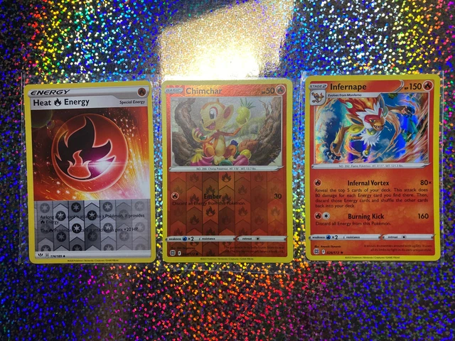 POKÉMON JCG : Holo 026/172 Infernape ; Holo inversé 024/172 Chimchar ...