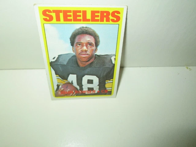 CARTE FOOTBALL JOHN ROWSER 1972 Topps #198 recrue RC Pittsburgh ...