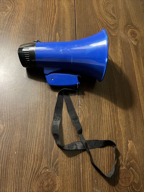 PORTABLE MEGAPHONE BULLHORN 20 Watt Power Megaphone Speaker Voice Blue ...